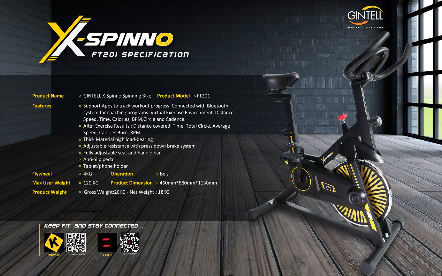 X-Spinno Spinning Bike | Exercise Bike – GINTELL