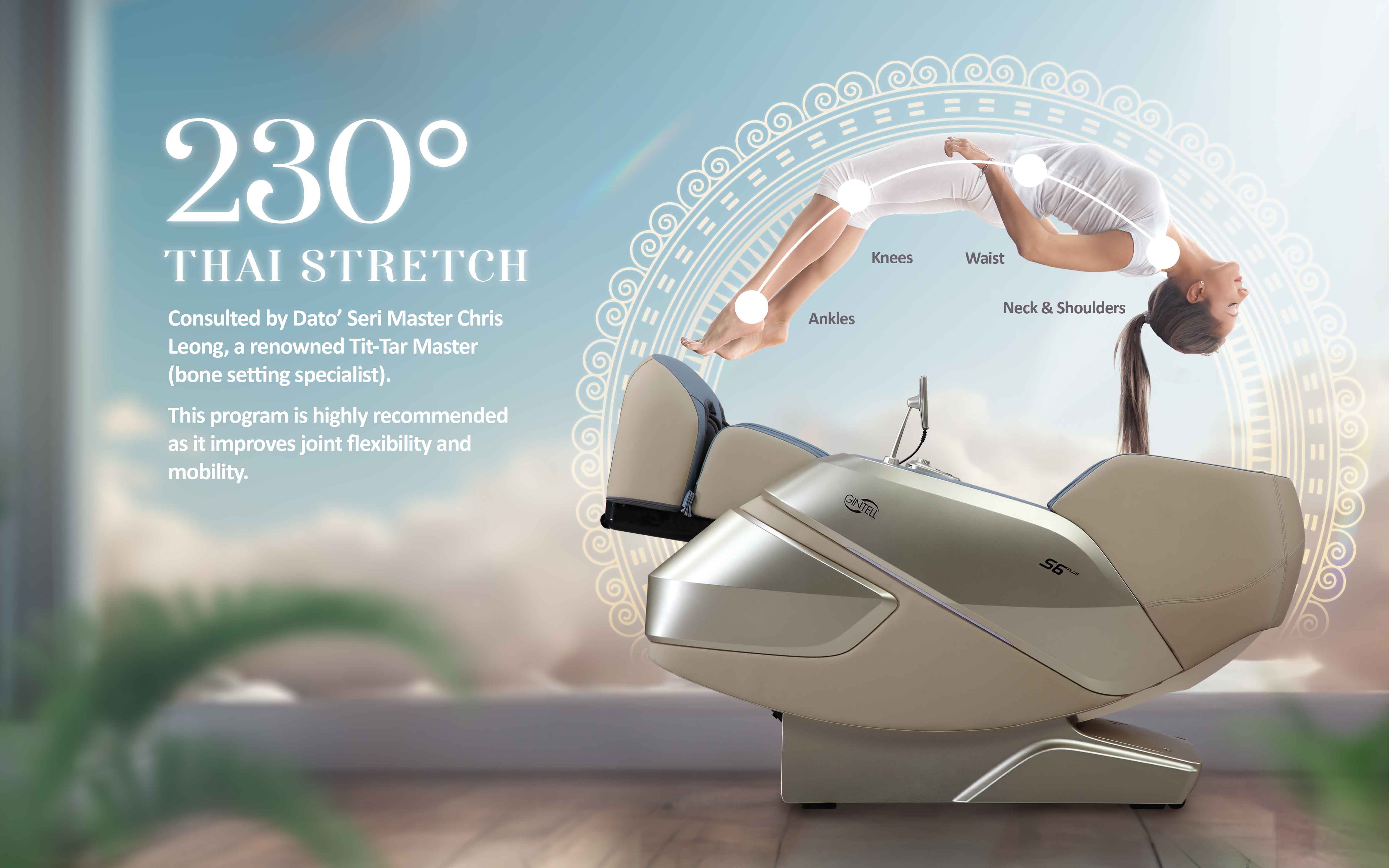 GINTELL S6 Plus | 8-Hands AI Wellness Chair with 8D Twin Rollers – GINTELL